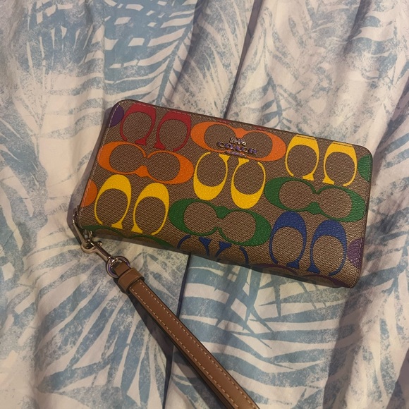 Coach | Bags | Coach Multicolor Wristlet Wallet | Poshmark